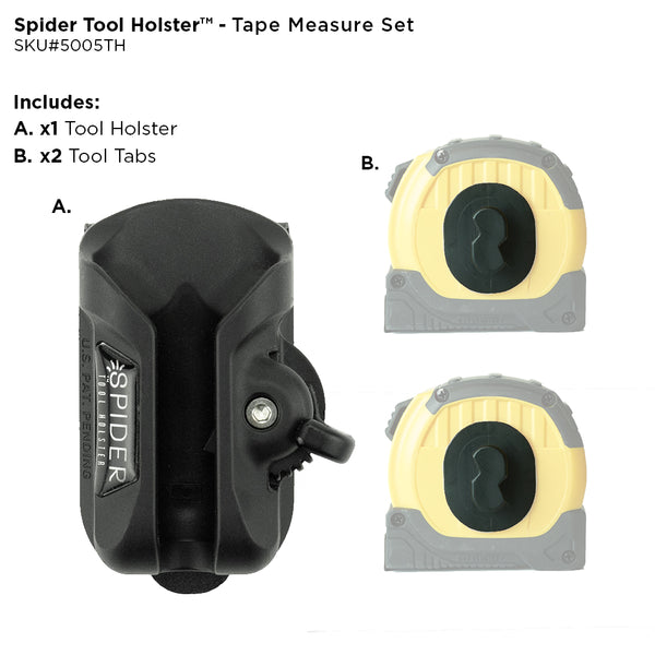 Spider Tool Holster TAPE MEASURE SET - Securely hold and quickly access ...