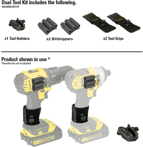 Spider Tool Holster - DUAL TOOL KIT - 5 Piece Set for Carrying Tools ...